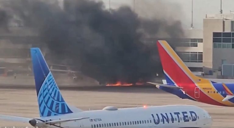 Burning Plane Video: अमेरिकन एयरलाइंस का विमान रनवे पर जलकर हुआ खाक, 6 ...